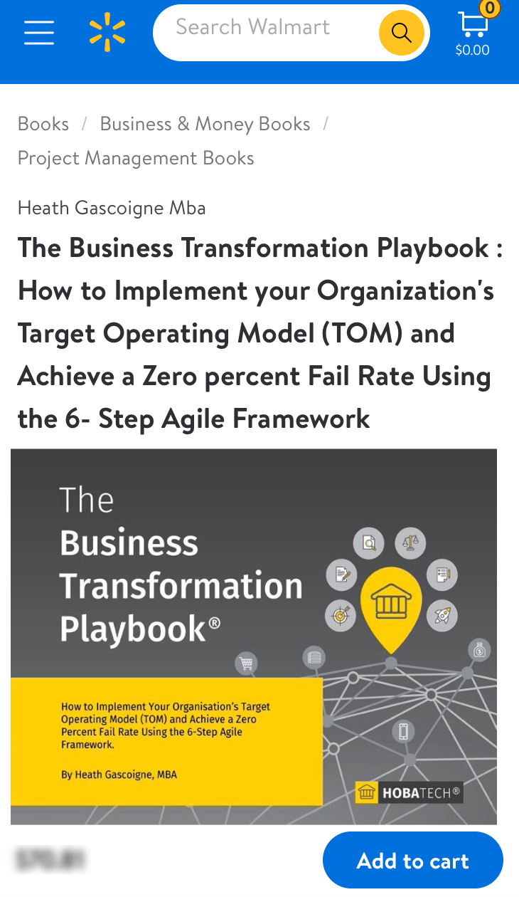 Walmart Now Stocks The Business Transformation Playbook | HOBA Tech Ltd